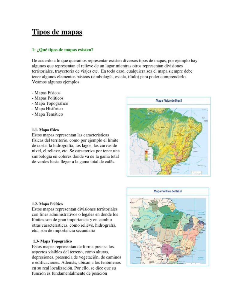 Tipos de mapas y sus características | PDF | Mapa | Terreno