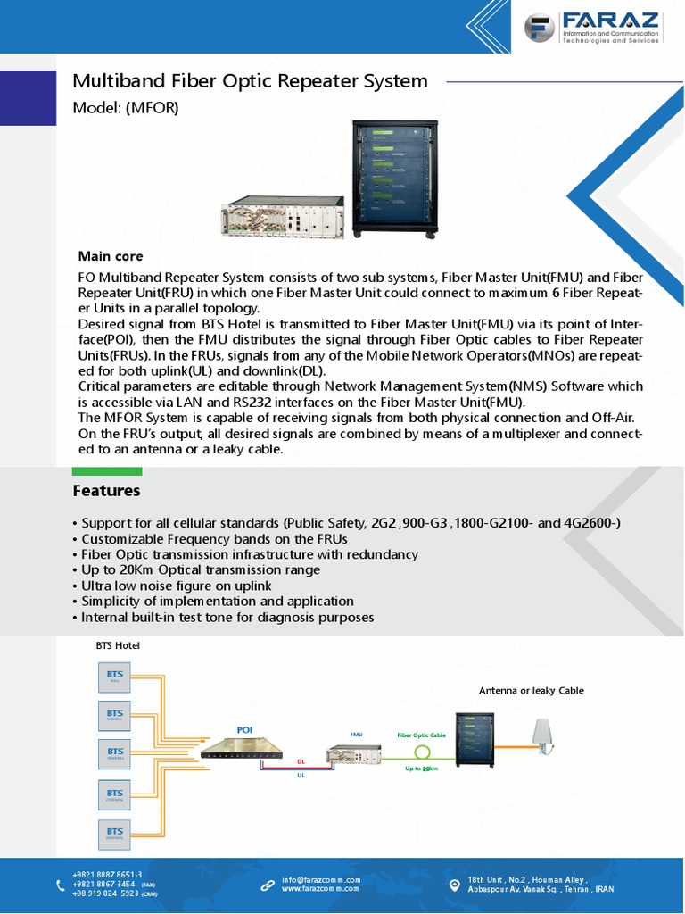 Multi Band Repeater en Ls | PDF | Optical Fiber | Cellular Network