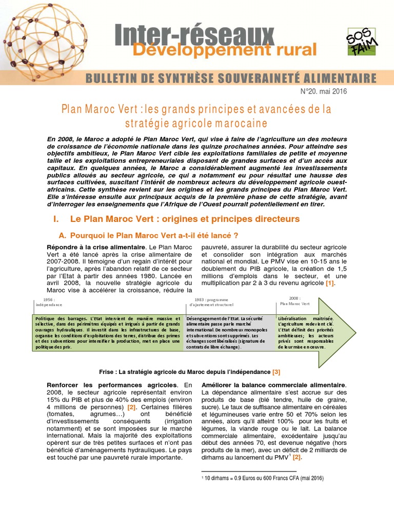 Plan Maroc Vert | PDF | Maroc | Agriculture