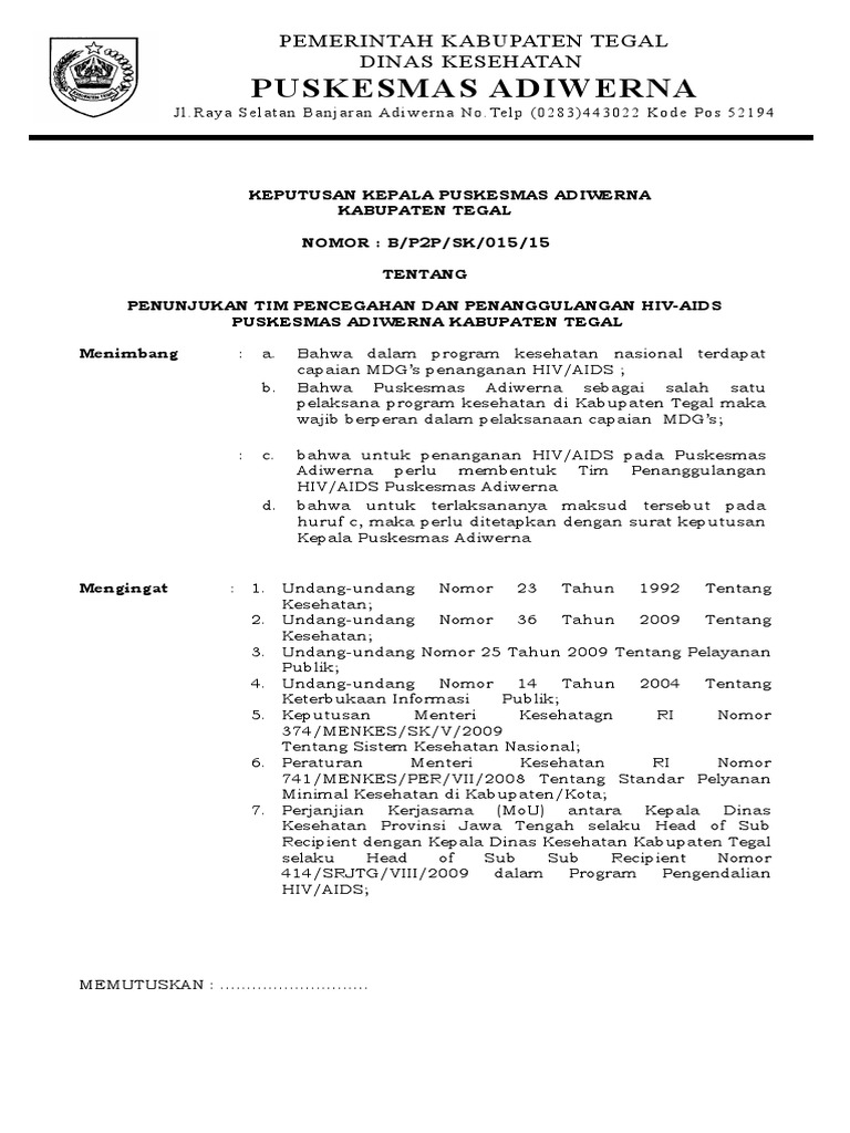 Spo Pelaksanaan Program Penanggulangan Hiv Aids | PDF