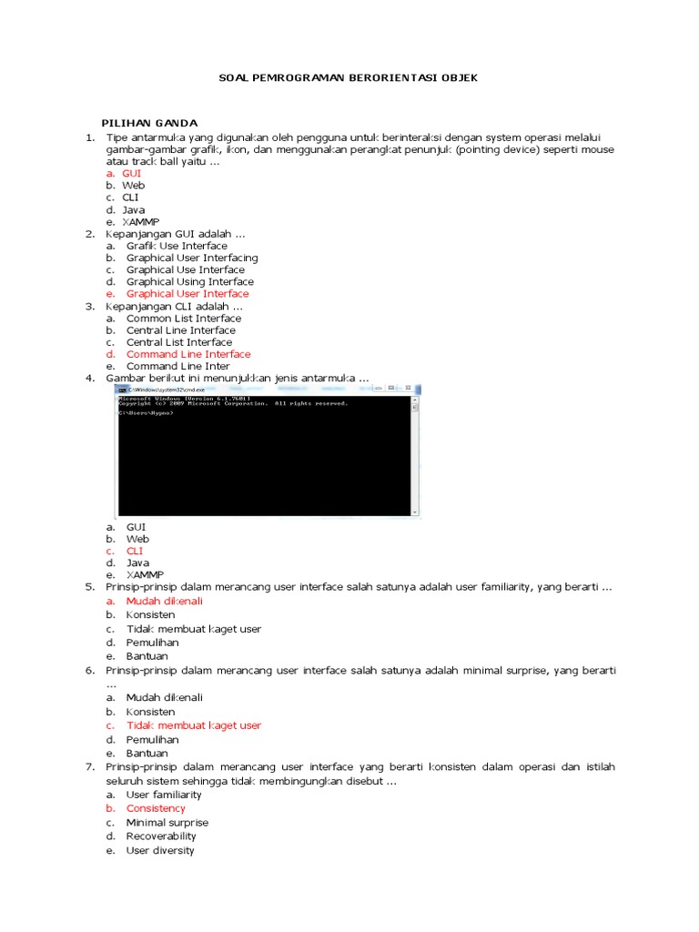 Contoh Soal PBOSMK XII - RPL | PDF