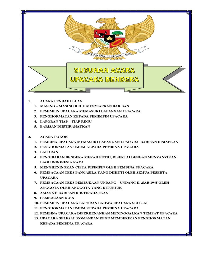 Rangkaian Acara Upacara Resmi | PDF