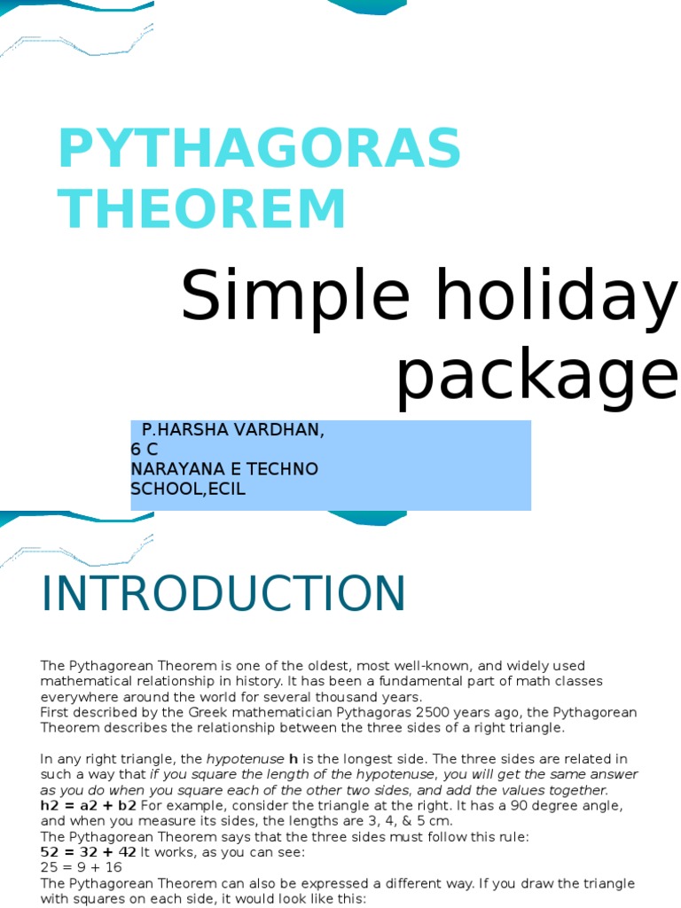 Pythagoras Theorem | PDF | Triangle Geometry | Classical Geometry