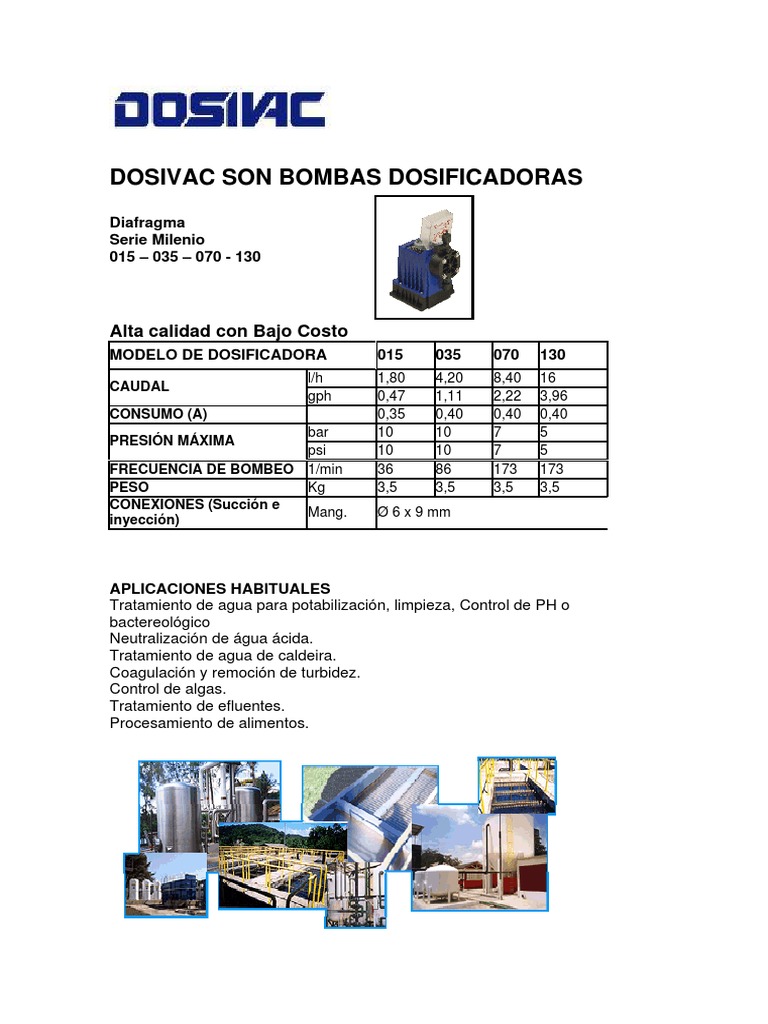 Dosivac dd300 | PDF