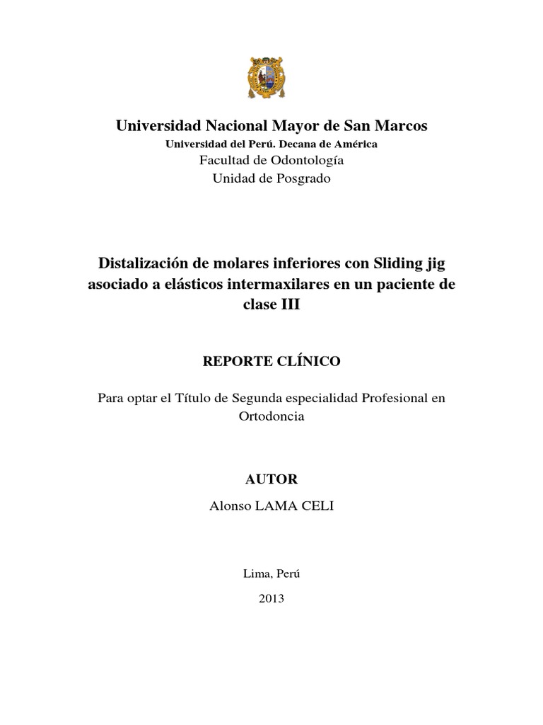Distalización de Molares Inferiores Con Sliding Jig Asociado A ...
