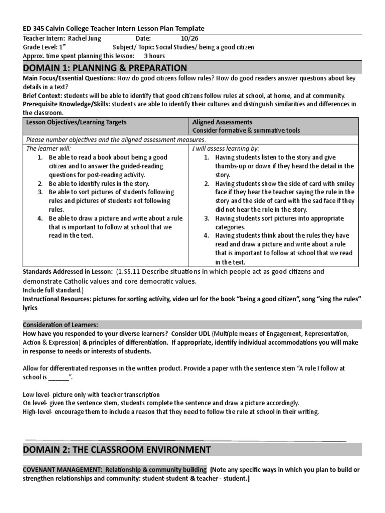 Social Studies Lesson 3 10 | PDF | Educational Assessment | Lesson Plan