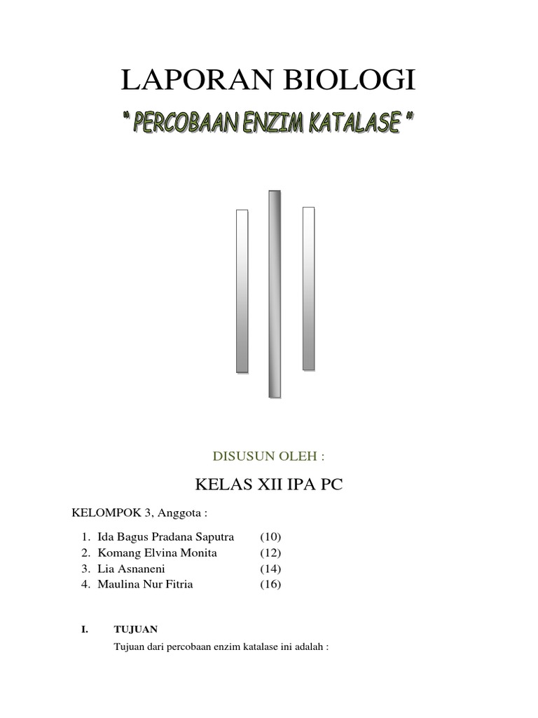 Laporan Biologi Enzim Katalase | PDF