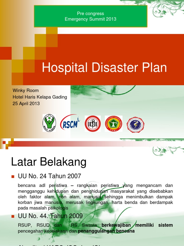 Hospital Disaster Plan Emergency Summit