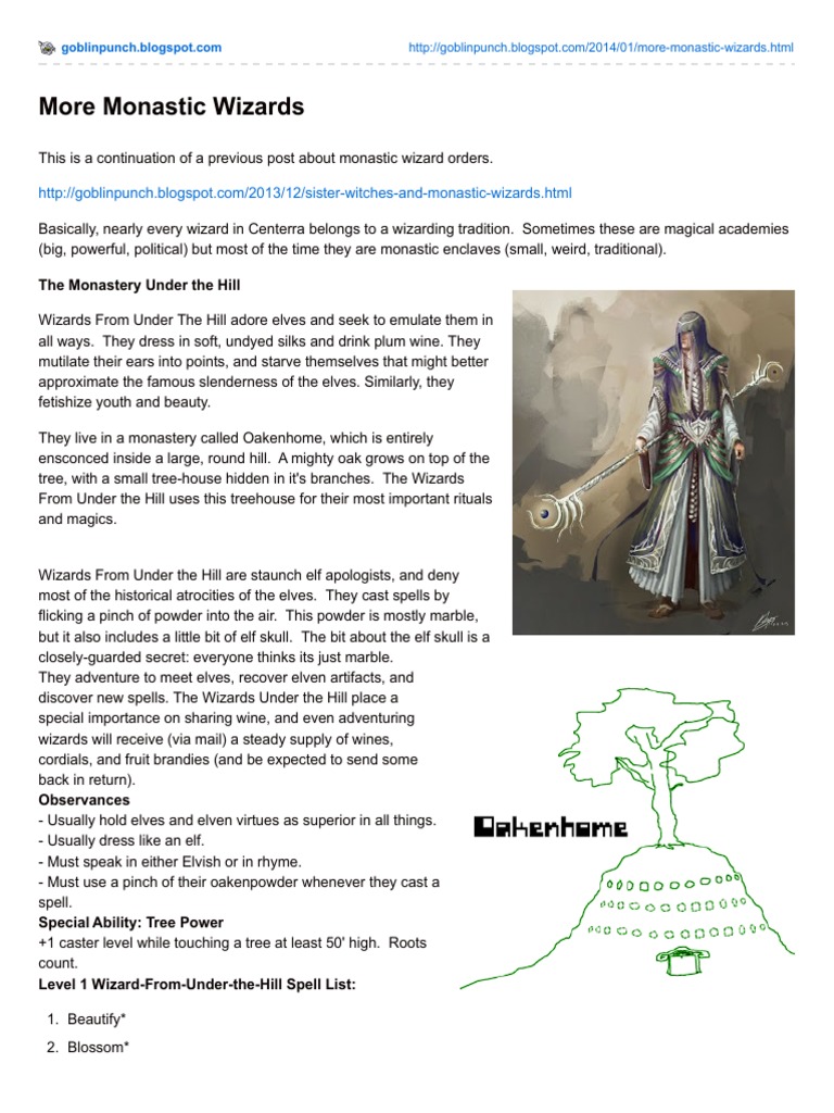 More Monastic Wizards | PDF | Elf (Dungeons & Dragons) | Elves