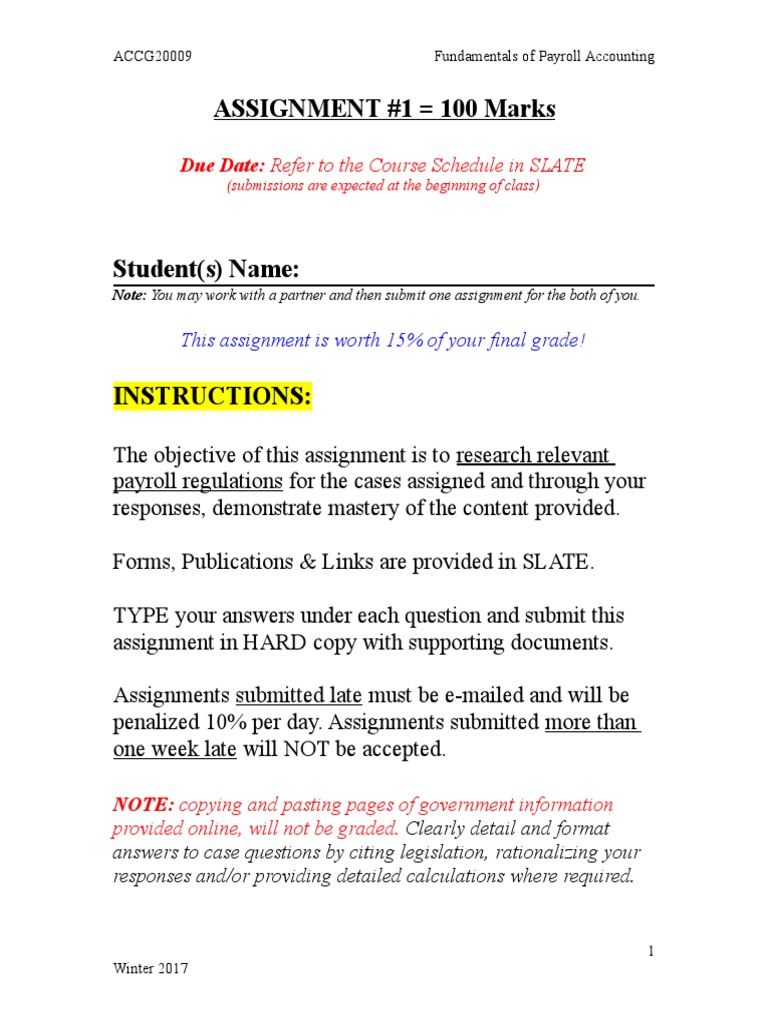 Assignment 1 - Questions | PDF | Payroll | Life Insurance