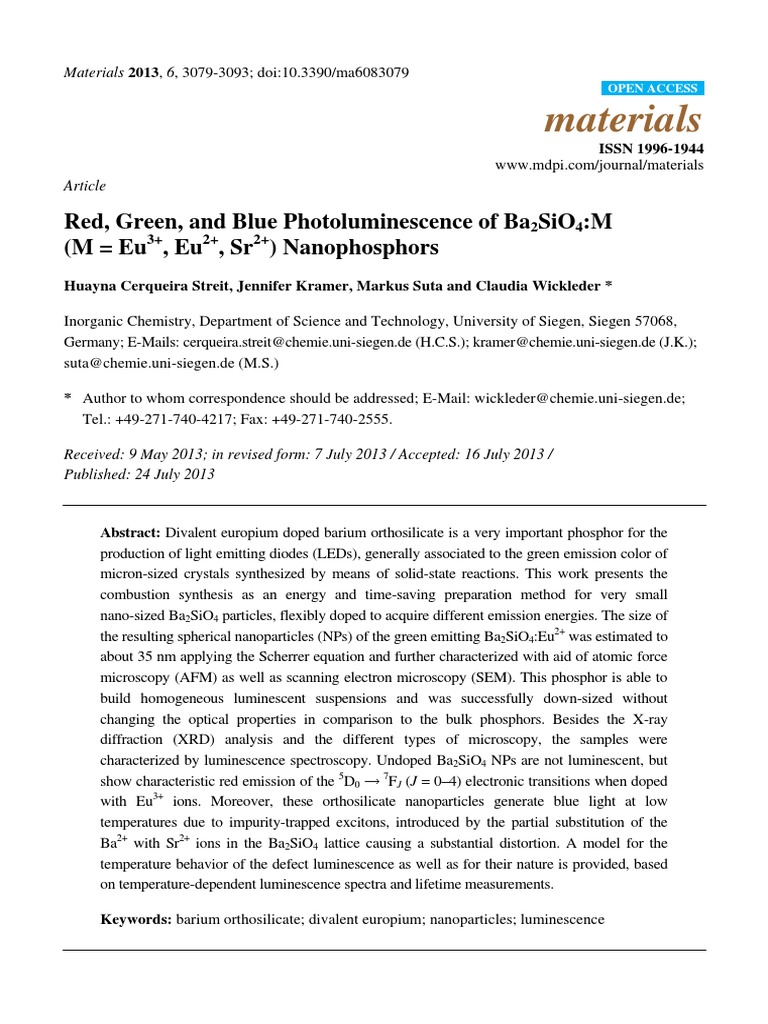 Materials-06-03079 Conductivity | PDF | Emission Spectrum | Scanning ...