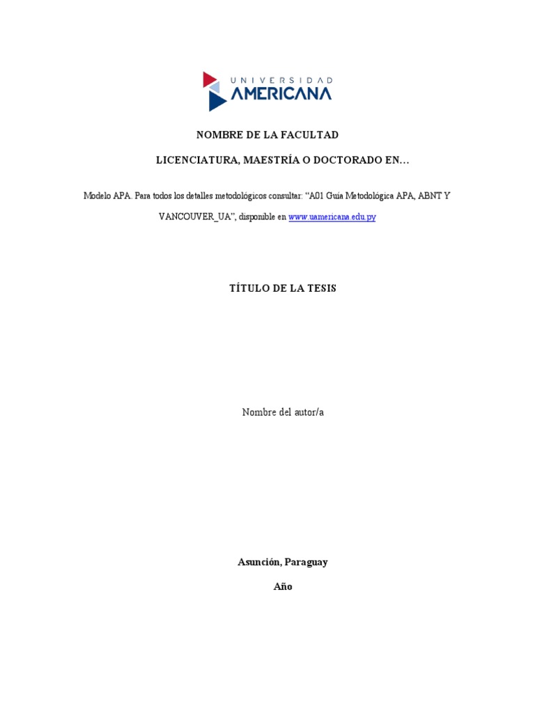 Formato de Tesis | PDF | Doctorado | Estilo apa