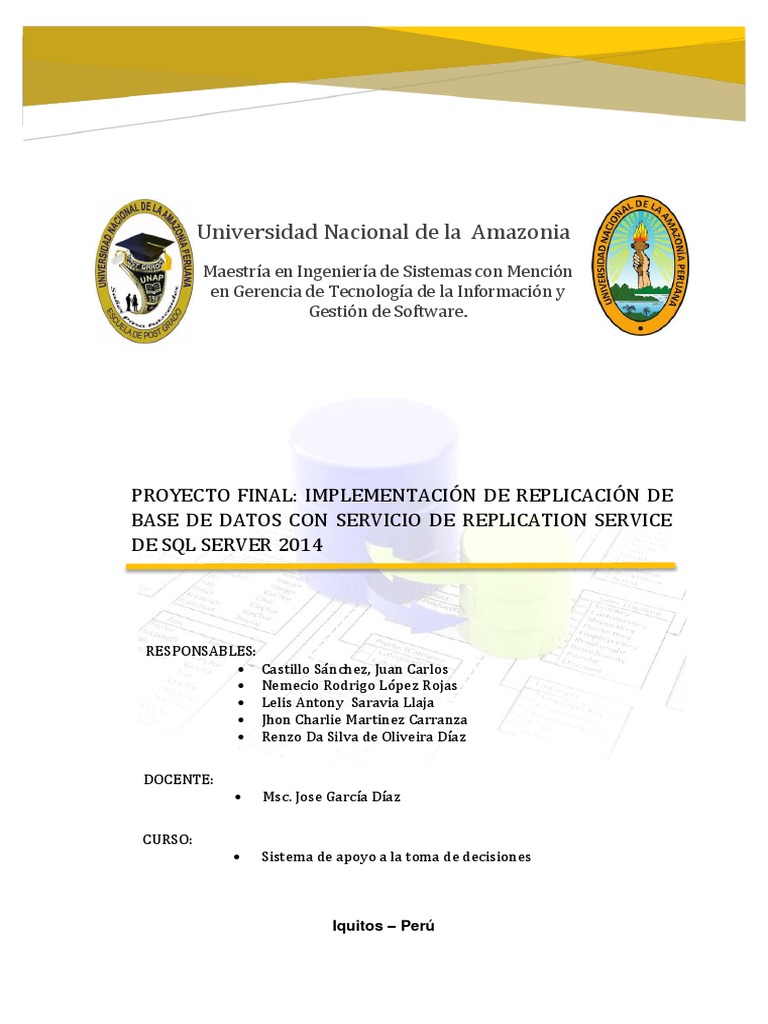 Implementación de Replicación de Base de Datos Con Servicio de ...
