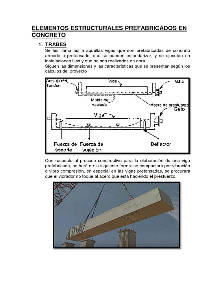 Elementos Estructurales Prefabricados en Concreto | PDF | Fundación ...