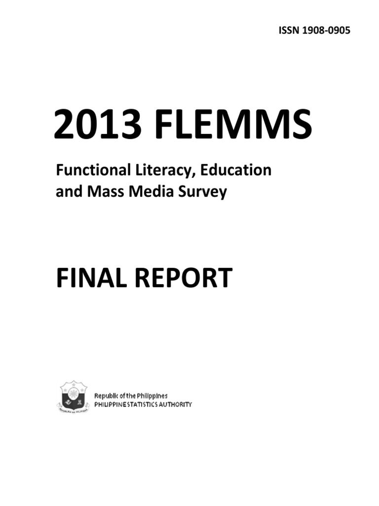2013 FLEMMS Final Report | PDF | Literacy | Survey Methodology