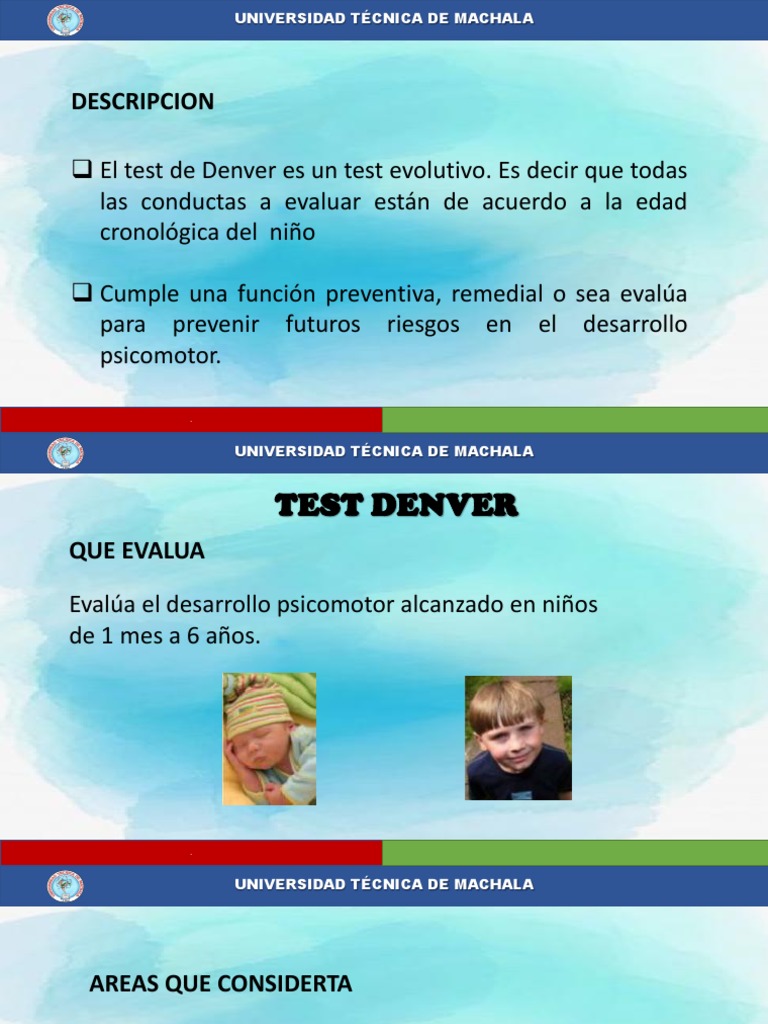 Test de Denver | PDF | Cognición | Conceptos psicologicos