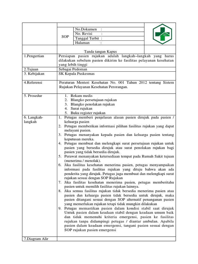 SOP Persiapan Pasien Rujukan | PDF | Sains & Matematika