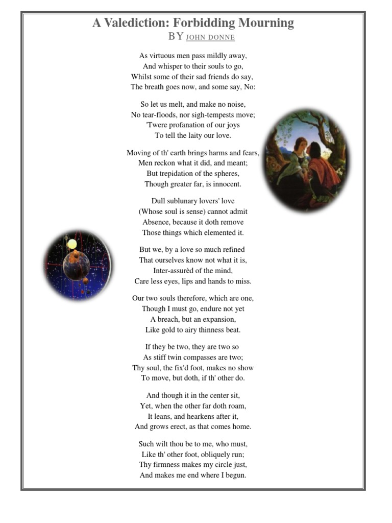 A Valediction Forbidding Mourning | Poetry