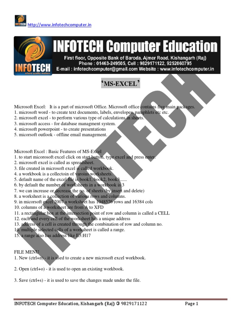 Excel Notes | PDF | Microsoft Excel | Hyperlink