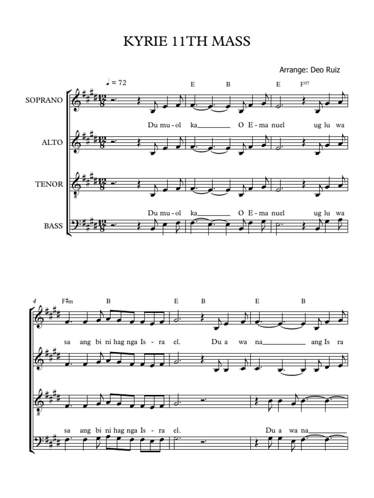 Kyrie 11th Mass - Full Score | PDF