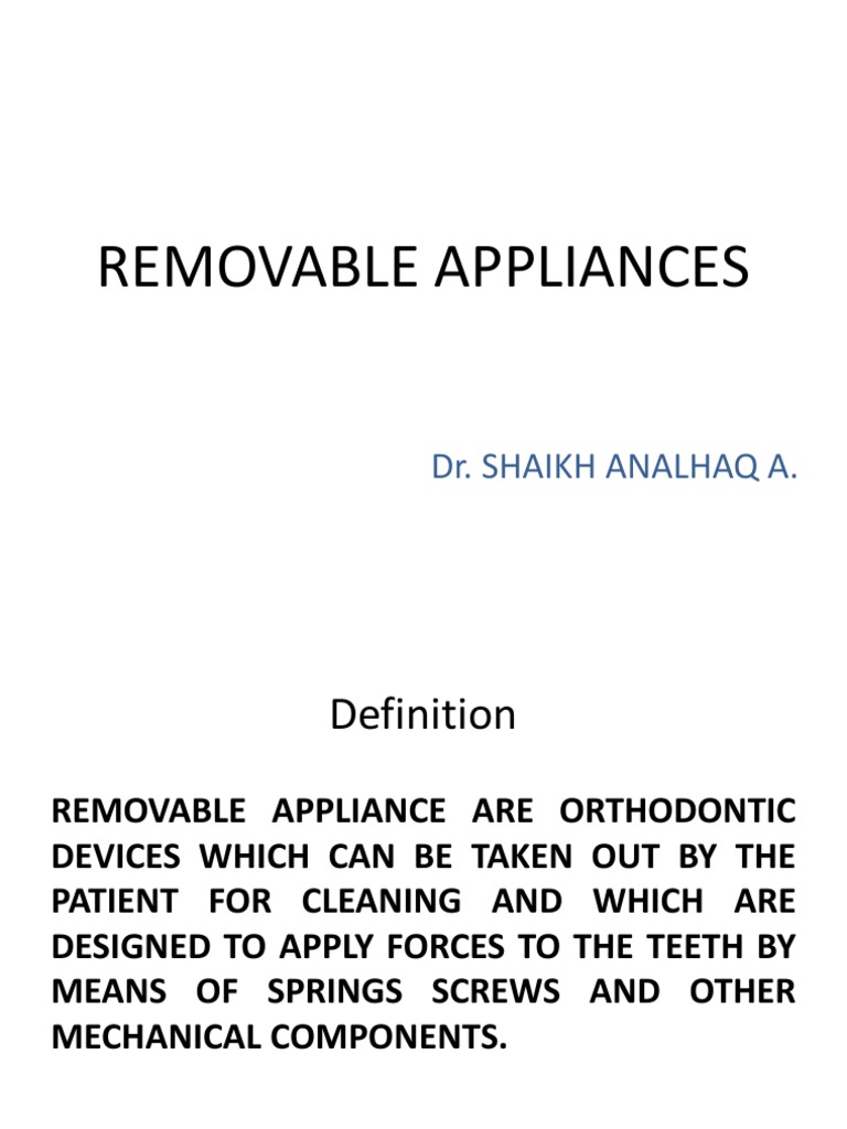 Understanding Removable Orthodontic Appliances | PDF | Orthodontics | Tooth