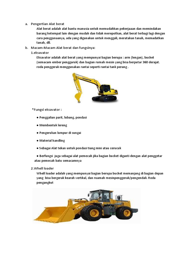 Macam-Macam ALAT BERAT | PDF