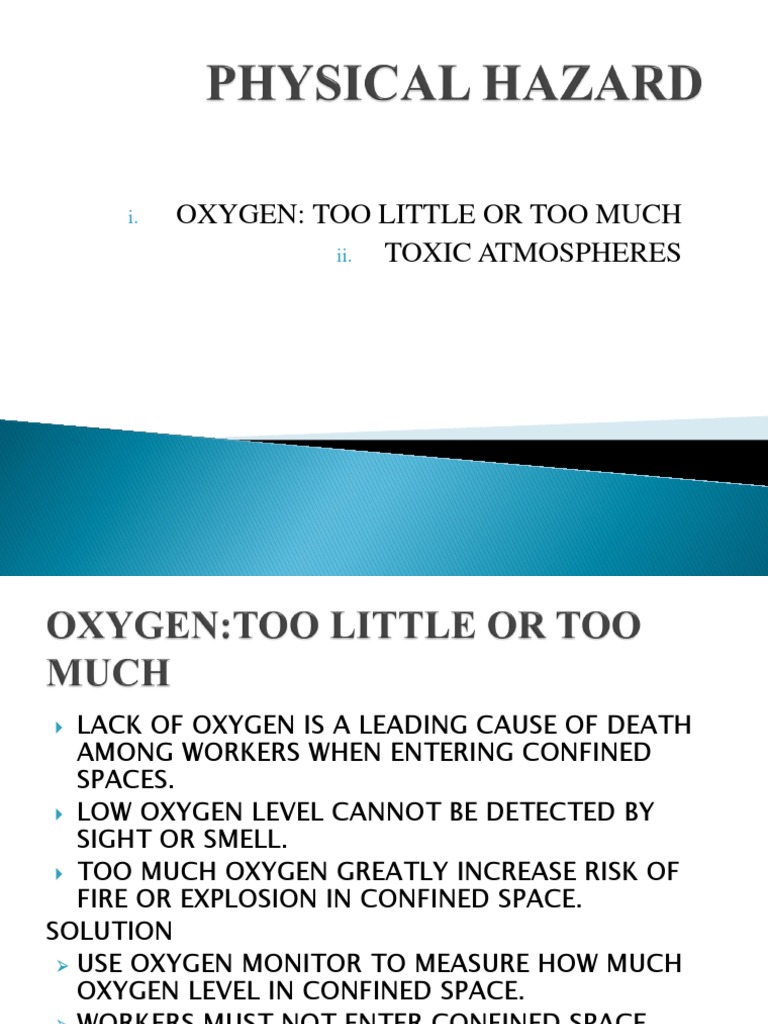 Oxygen: Too Little or Too Much Toxic Atmospheres | PDF | Business ...