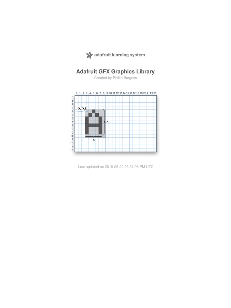 Adafruit GFX Graphics Library | PDF | Typefaces | Cartesian Coordinate ...