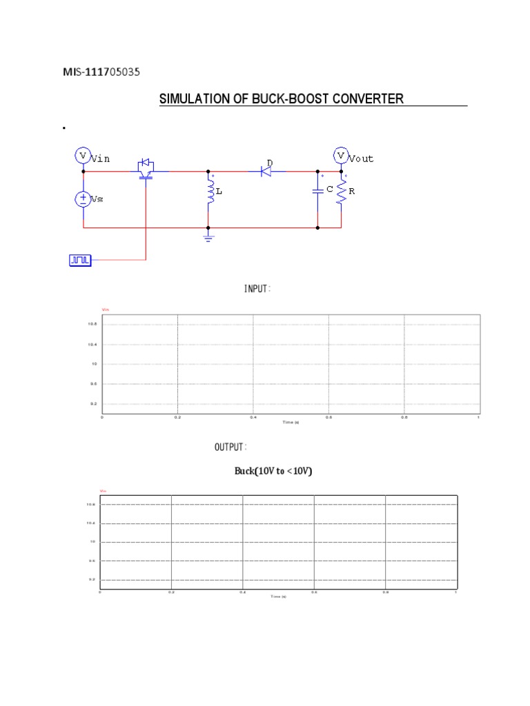 Simulation of Buck-Boost Converter: Input | PDF