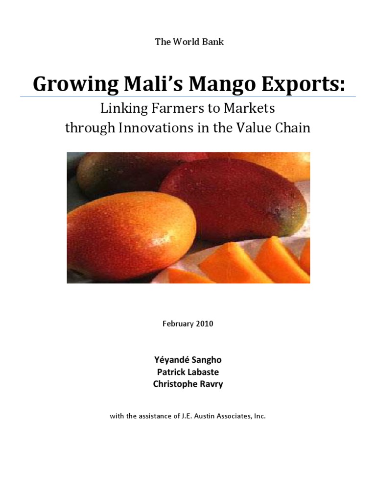 Mali's Mango Export Growth Strategies | PDF | Fair Trade | Ivory Coast