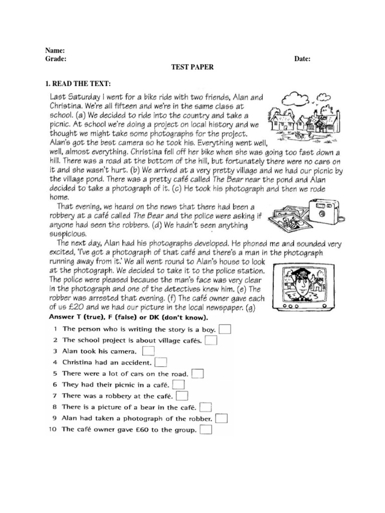 Read Comp Tests | PDF