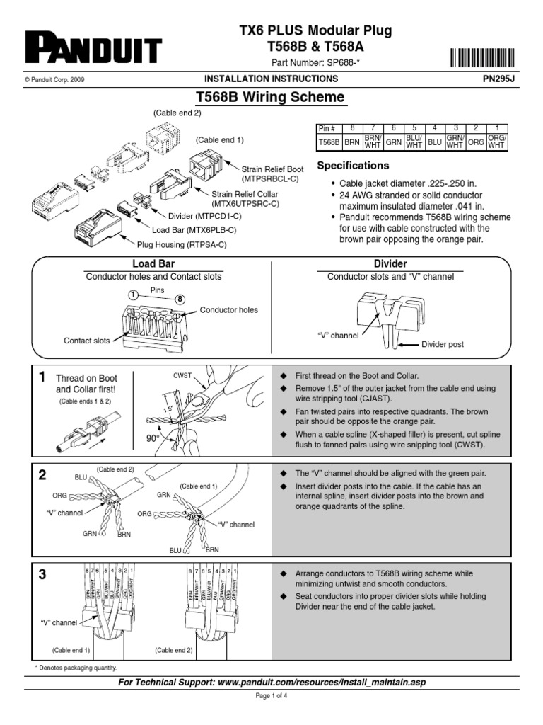Tx6 Plus Modular Plug Pn295j | PDF | Electrical Connector | Equipment