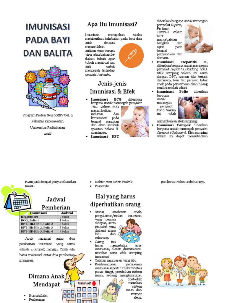Leaflet Imunisasi | PDF