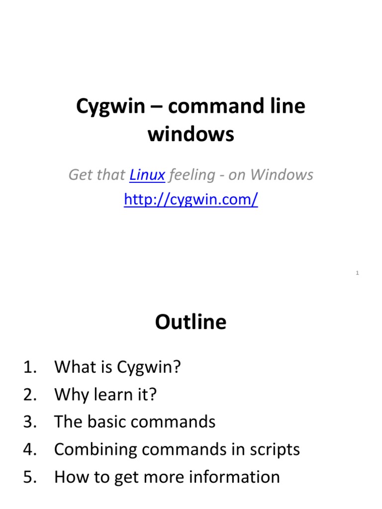 Cygwin Commands Pdf Pdf Command Line Interface Computer File