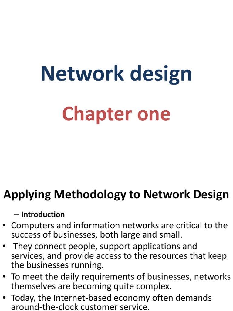 Network Design Chapter One Pdf Computer Network Data Transmission
