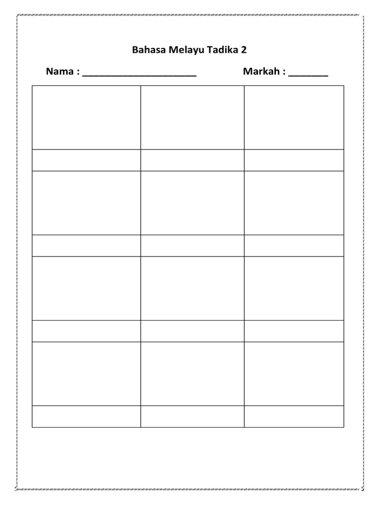 Bahasa Melayu Tadika 2 | PDF