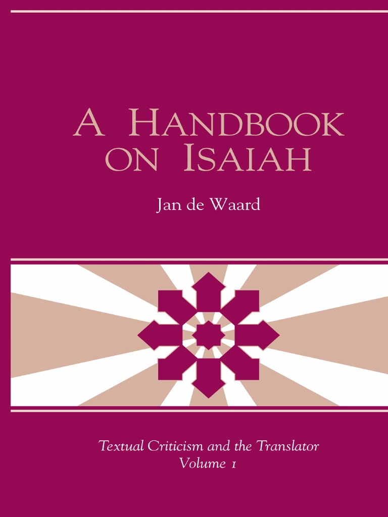 (Jan de Waard) A Handbook On Isaiah PDF | PDF | Translations | Religious Texts
