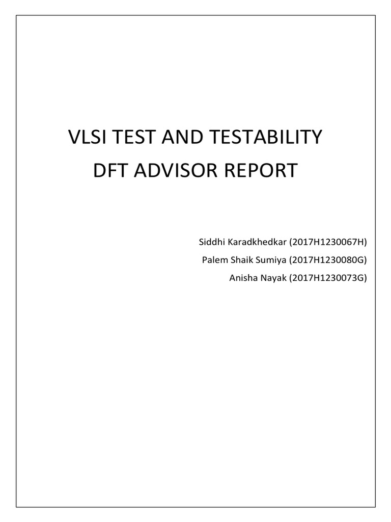 Vlsi Test and Testability DFT Advisor Report | PDF | Computer ...