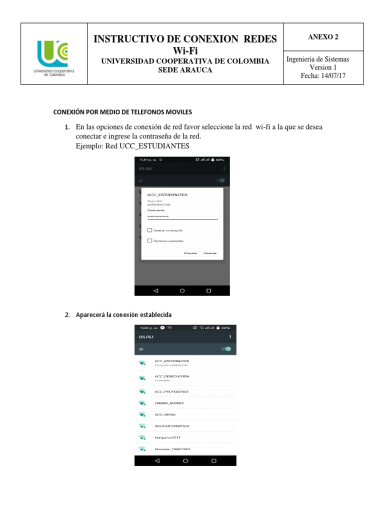Instructivo de Conexion Redes Wi-Fi | PDF | Contraseña | Wifi