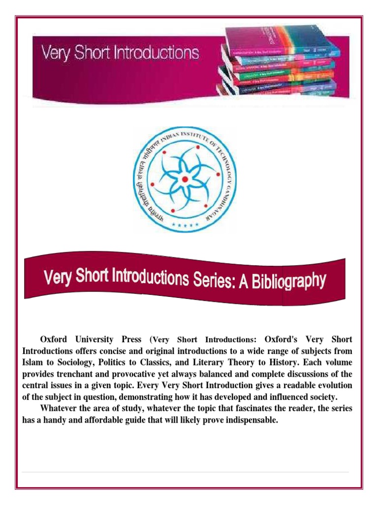Very Short Introductions | PDF | University Of Oxford