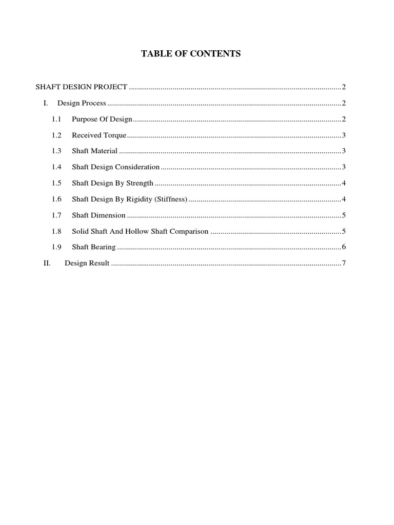 Shaft Design Project | PDF | Bearing (Mechanical) | Stiffness