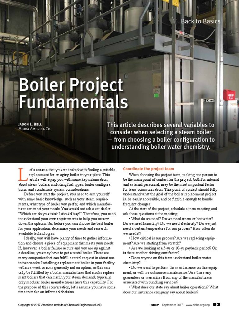 Boiler Project Fundamentals | PDF | Boiler | Steam