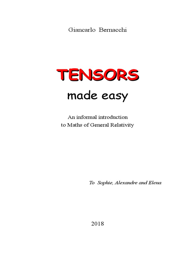Tensors Made Easy | PDF | Tensor | Gradient
