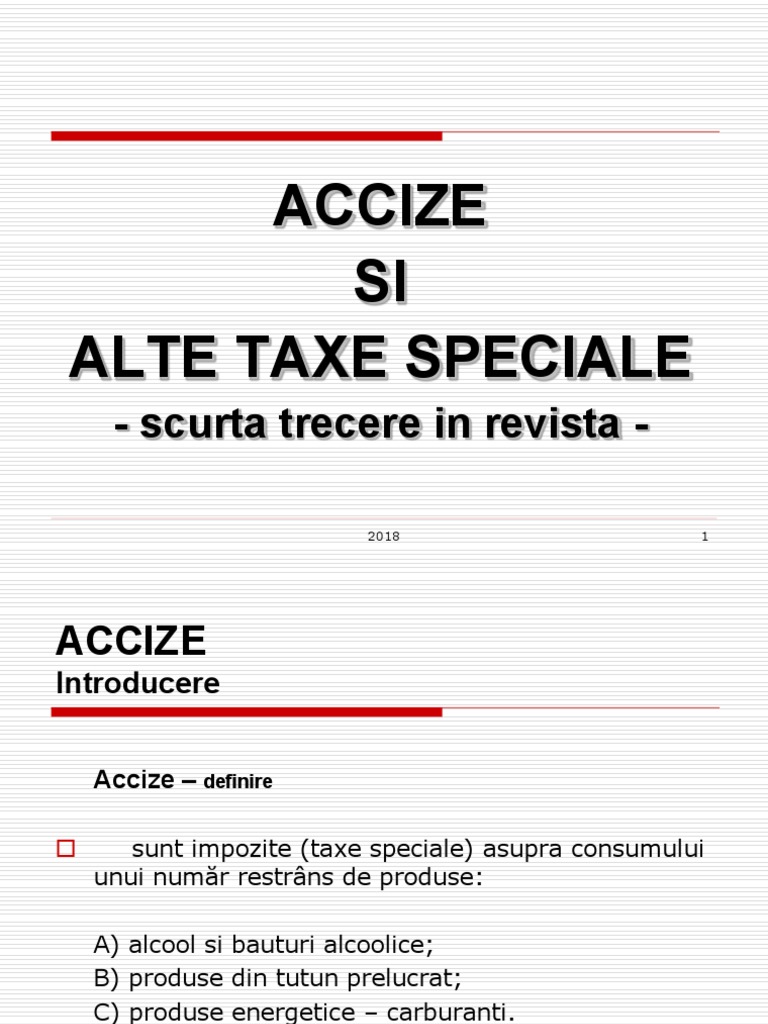 ACCIZE Scurta Prezentare | PDF