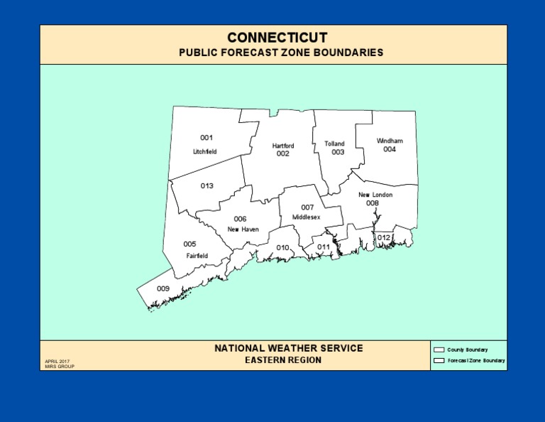Connecticut: Public Forecast Zone Boundaries | PDF