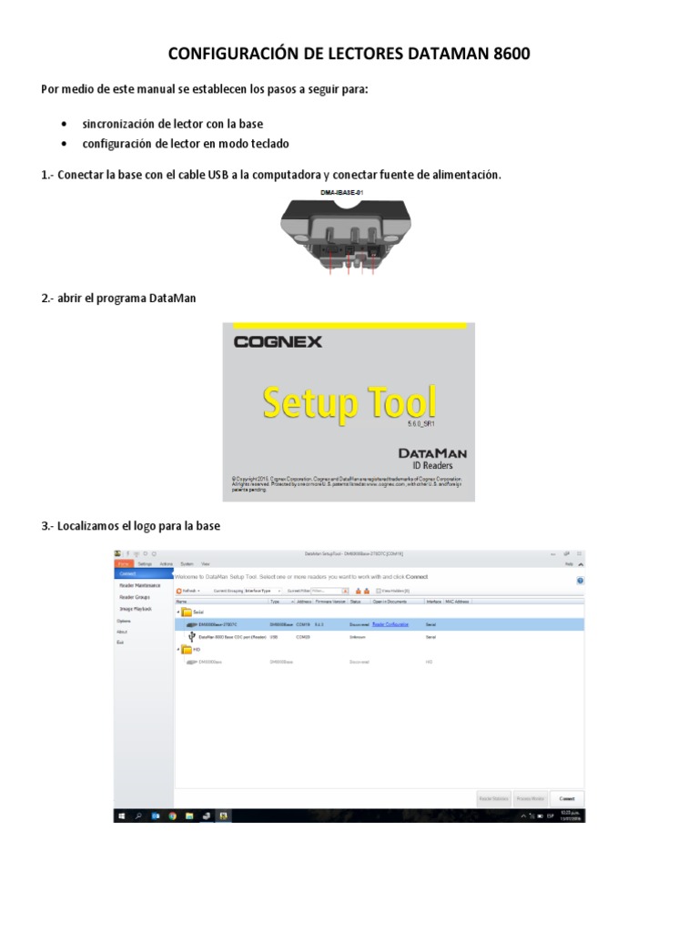 Configuración de Lectores Dataman 8600 | PDF
