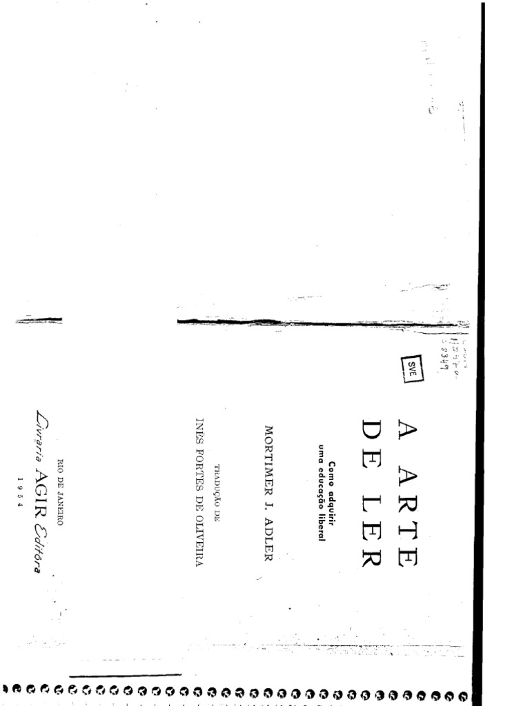 A Arte de Ler - Mortimer Jerome Adler PDF | PDF