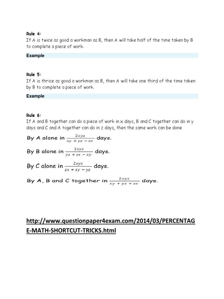 E-Math-Shortcut-Tricks - HTML: Rule 4 | PDF | Percentage | Prices