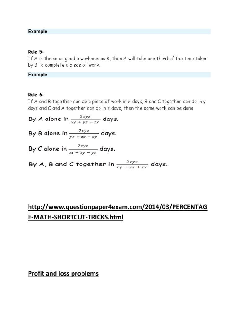 E-Math-Shortcut-Tricks - HTML: Example | PDF | Percentage | Prices