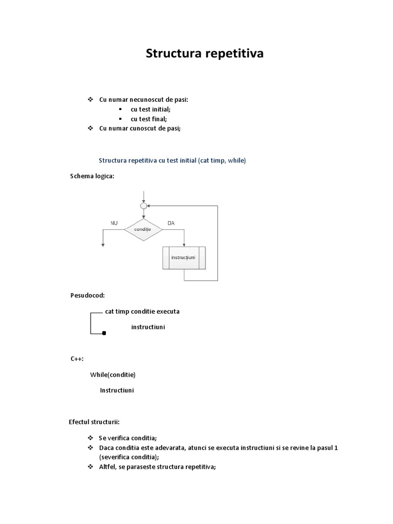 Structura Repetitiva | PDF